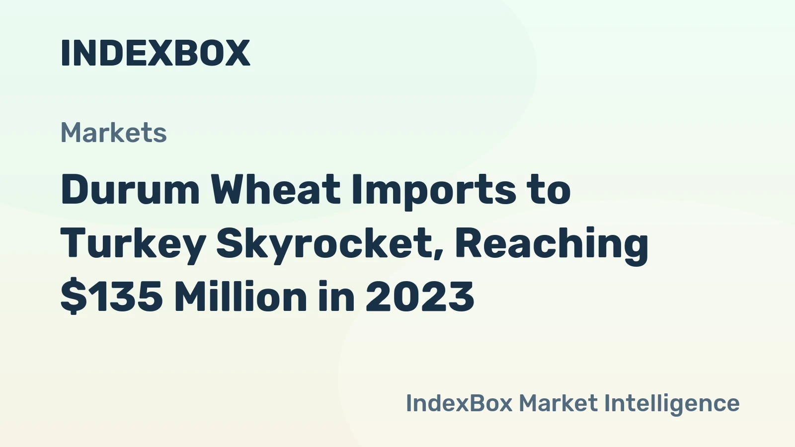 Durum Wheat Imports to Turkey Skyrocket, Reaching $135 Million in 2023