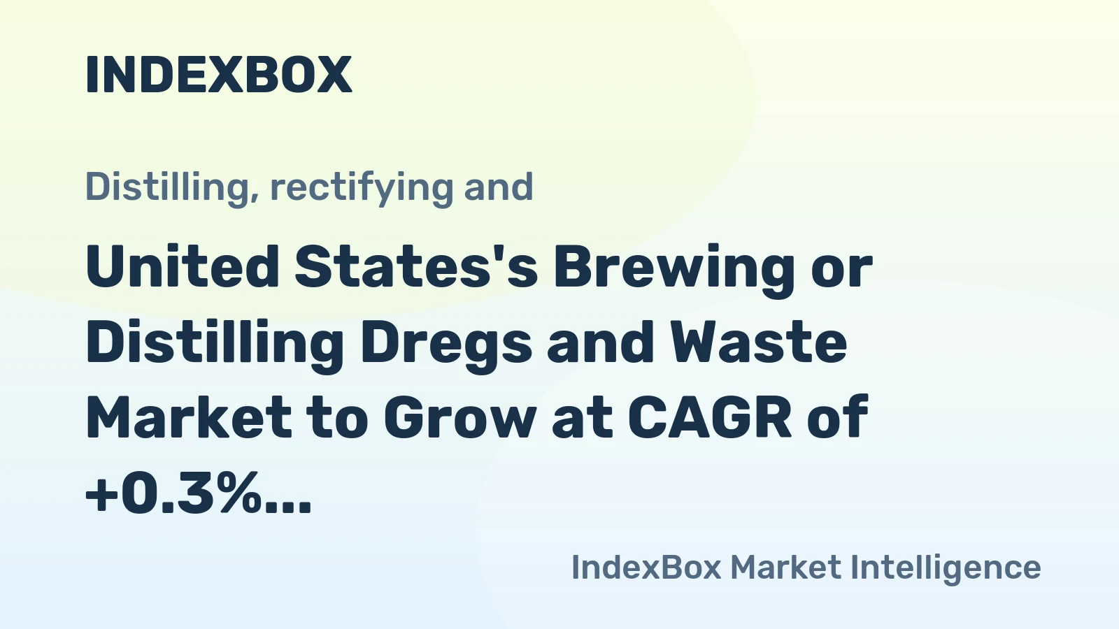 United States's Brewing or Distilling Dregs and Waste Market to Grow at CAGR of +0.3% until 2035