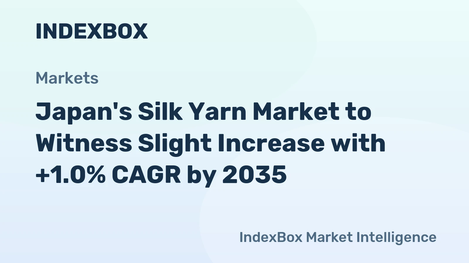Japan's Silk Yarn Market to Witness Slight Increase with +1.0% CAGR by 2035