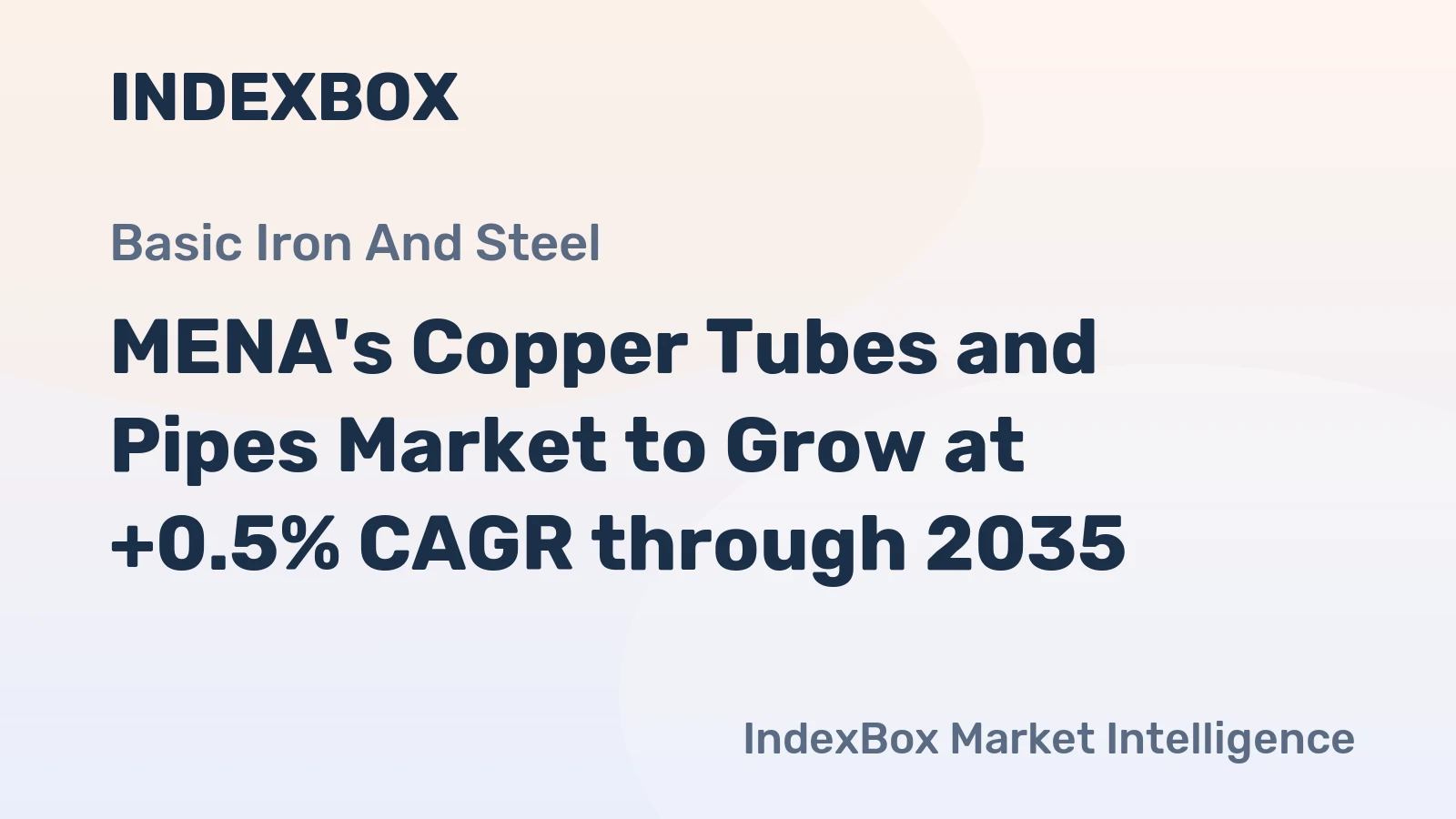 MENA's Copper Tubes and Pipes Market to Grow at +0.5% CAGR through 2035