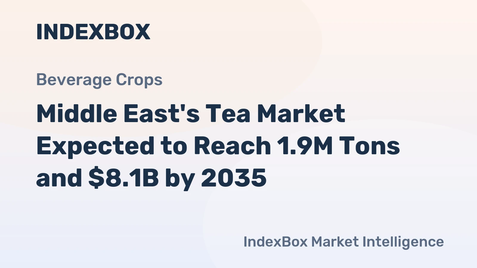 Middle East's Tea Market Expected to Reach 1.9M Tons and $8.1B by 2035