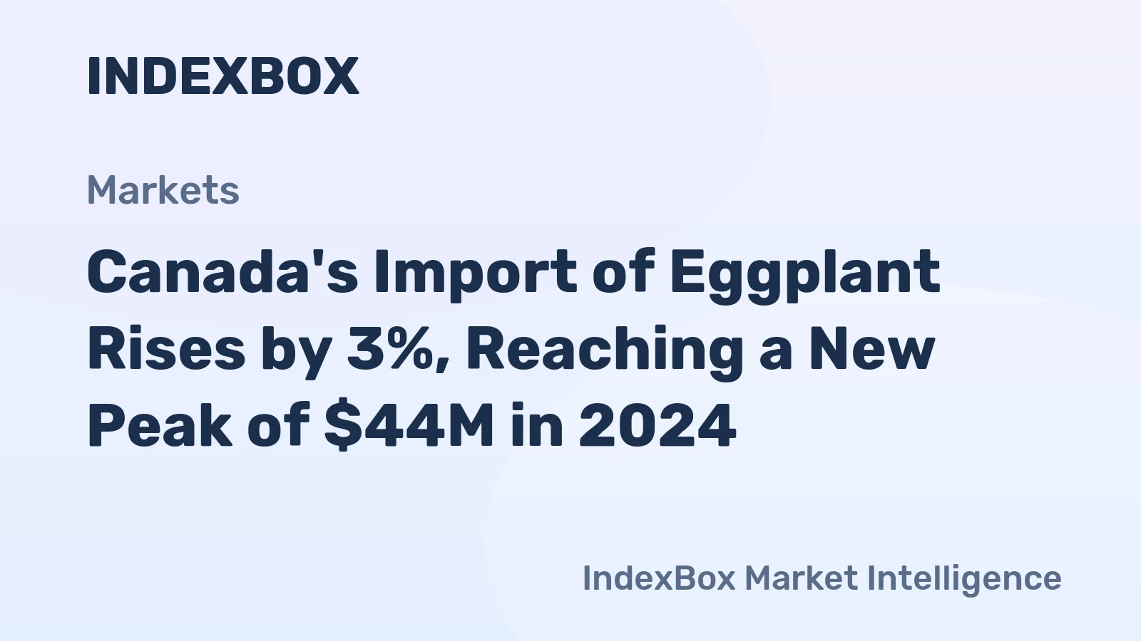 Canada's Import of Eggplant Rises by 3%, Reaching a New Peak of $44M in 2024
