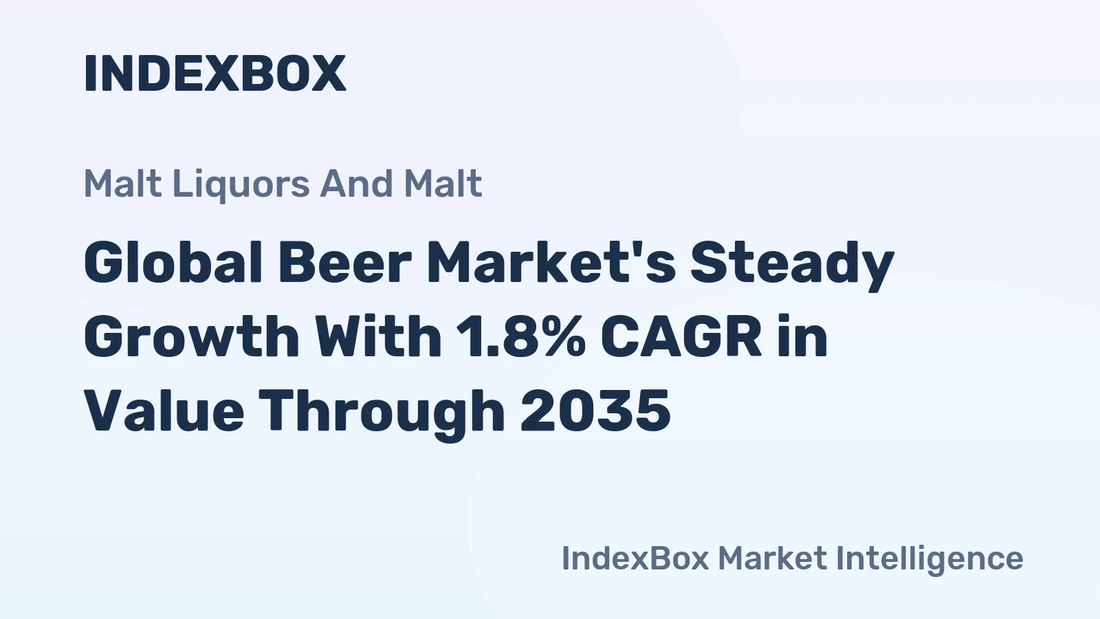 Global Beer Market's Steady Growth With 1.8% CAGR in Value Through 2035