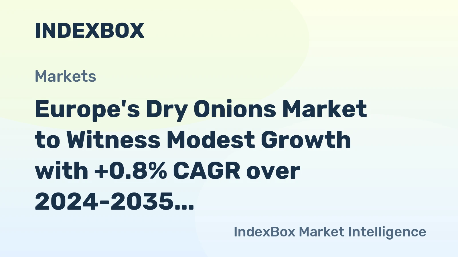 Europe's Dry Onions Market to Witness Modest Growth with +0.8% CAGR over 2024-2035