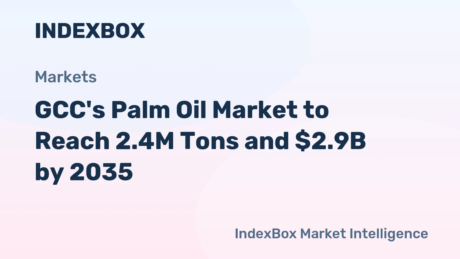 GCC's Palm Oil Market to Reach 2.4M Tons and $2.9B by 2035