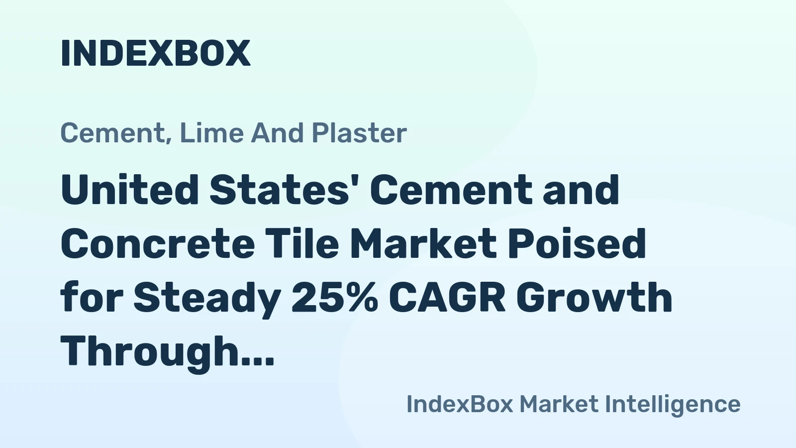 United States' Cement and Concrete Tile Market Poised for Steady 25% CAGR Growth Through 2035