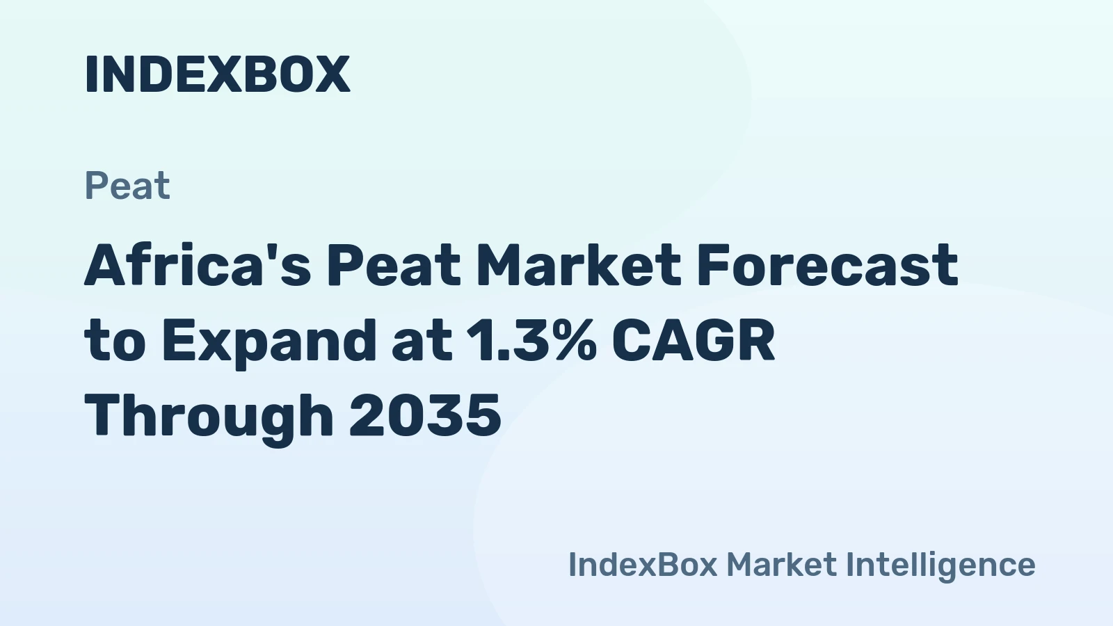 Africa's Peat Market Forecast to Expand at 1.3% CAGR Through 2035