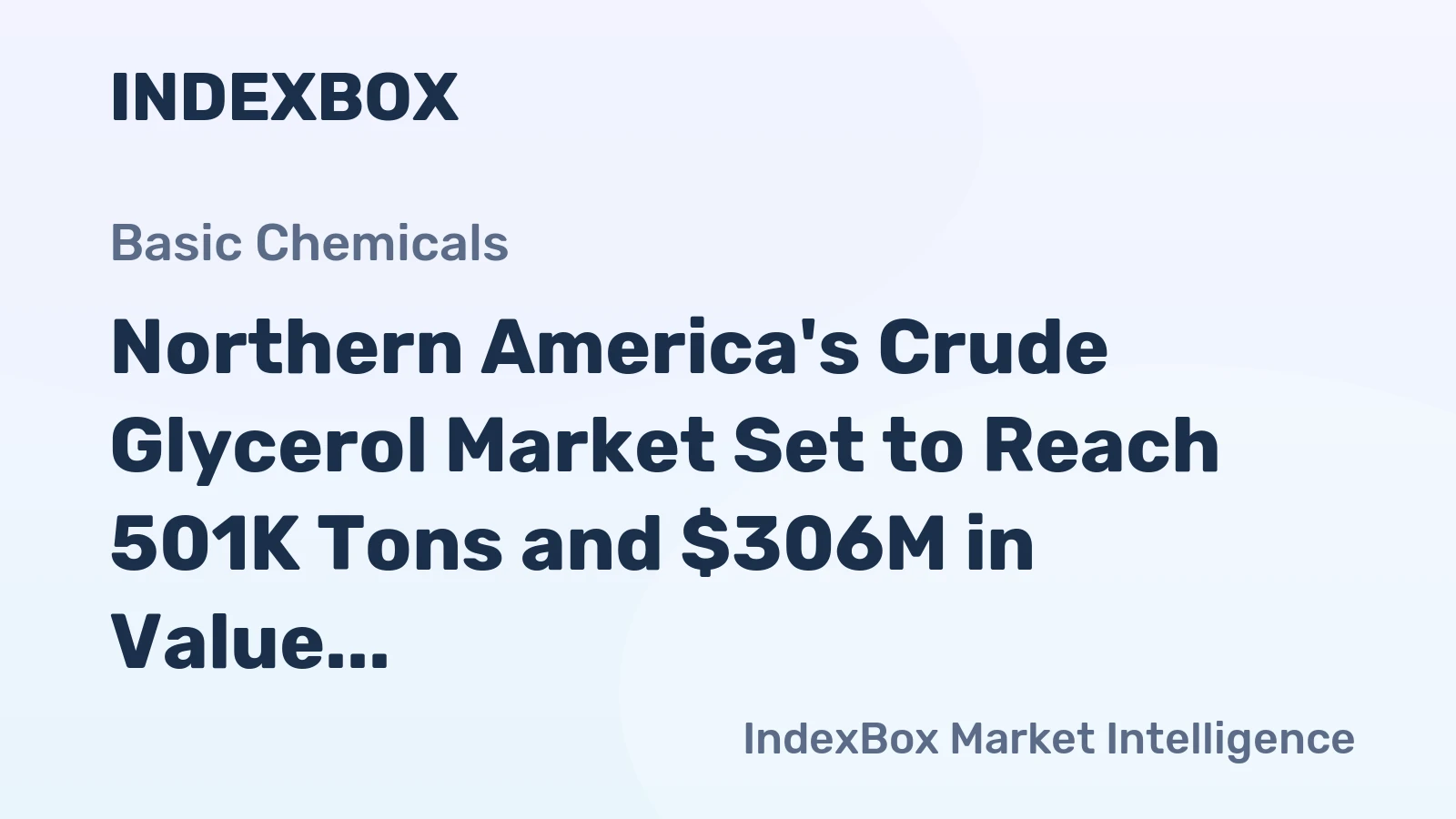 Northern America's Crude Glycerol Market Set to Reach 501K Tons and $306M in Value