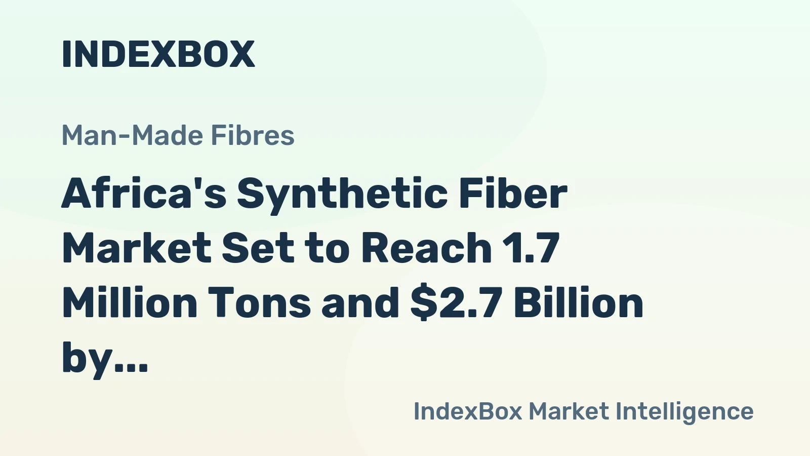 Africa's Synthetic Fiber Market Set to Reach 1.7 Million Tons and $2.7 Billion by 2035
