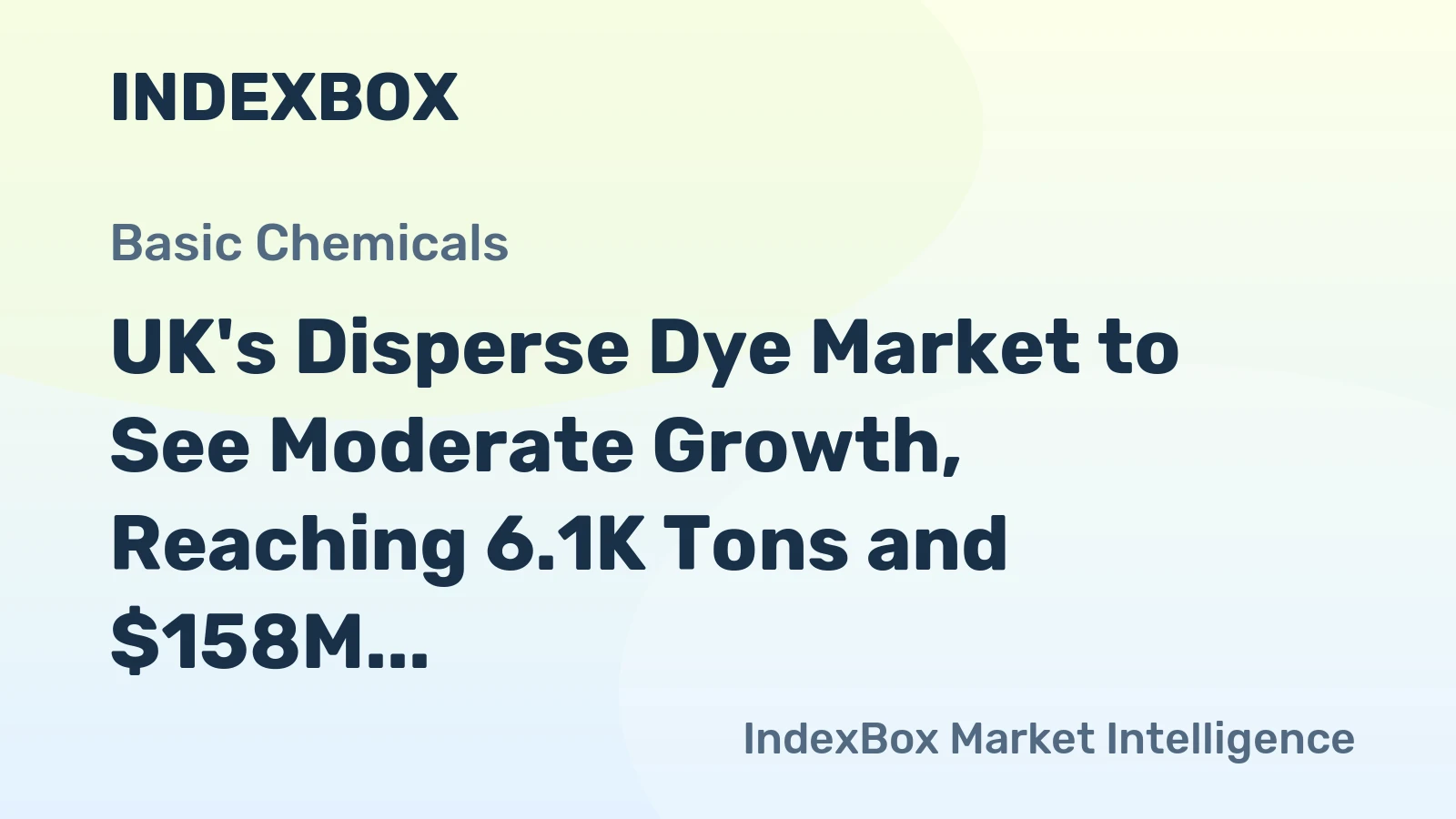UK's Disperse Dye Market to See Moderate Growth, Reaching 6.1K Tons and $158M by 2035