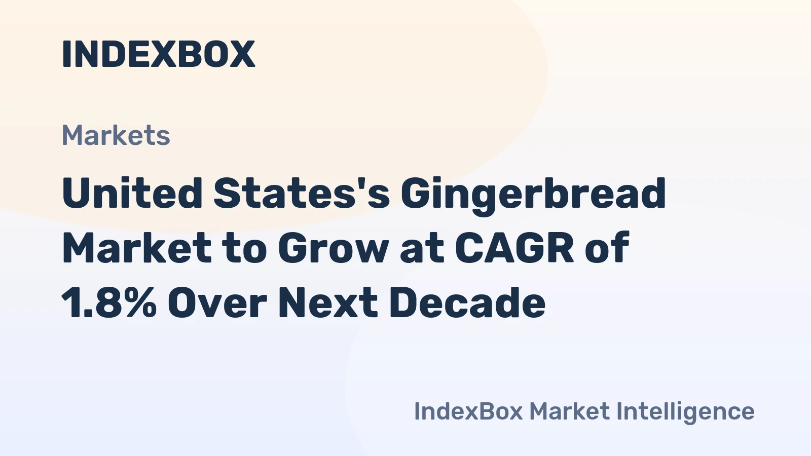 United States's Gingerbread Market to Grow at CAGR of 1.8% Over Next Decade