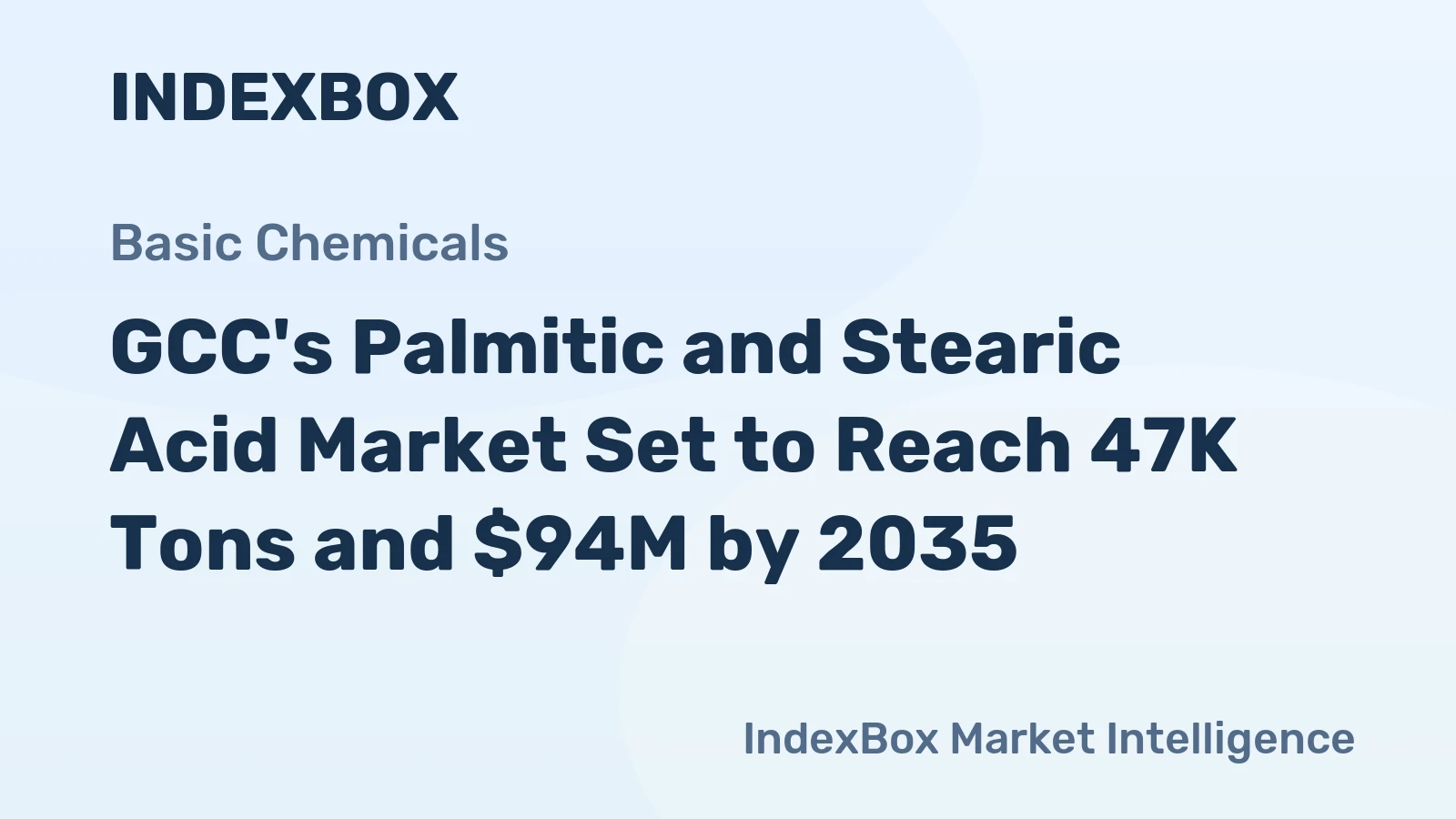 GCC's Palmitic and Stearic Acid Market Set to Reach 47K Tons and $94M by 2035