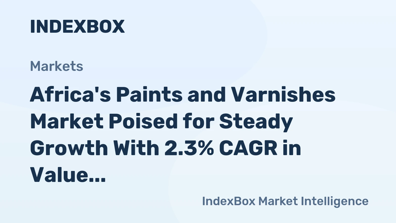 Africa's Paints and Varnishes Market Poised for Steady Growth With 2.3% CAGR in Value Through 2035