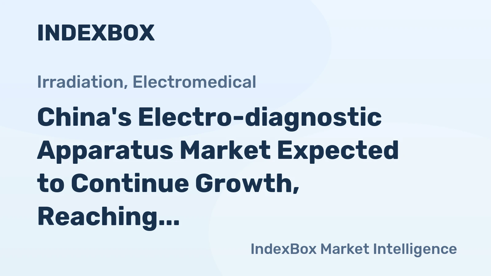 China's Electro-diagnostic Apparatus Market Expected to Continue Growth, Reaching 665M Units and $121.3B by 2035