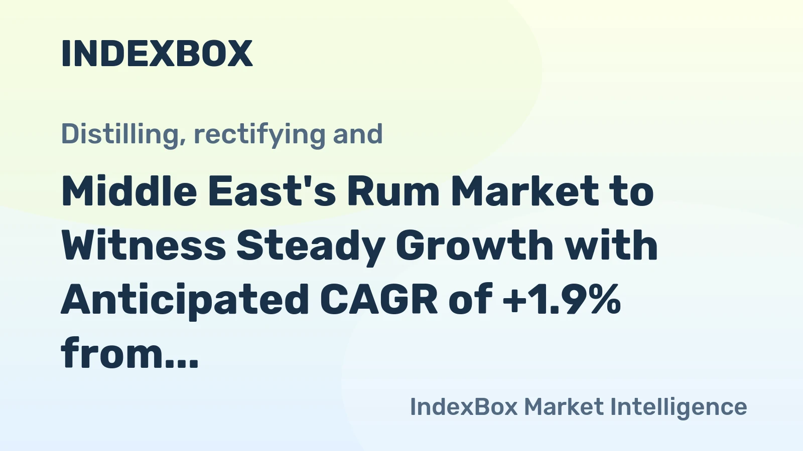 Middle East's Rum Market to Witness Steady Growth with Anticipated CAGR of +1.9% from 2024 to 2035