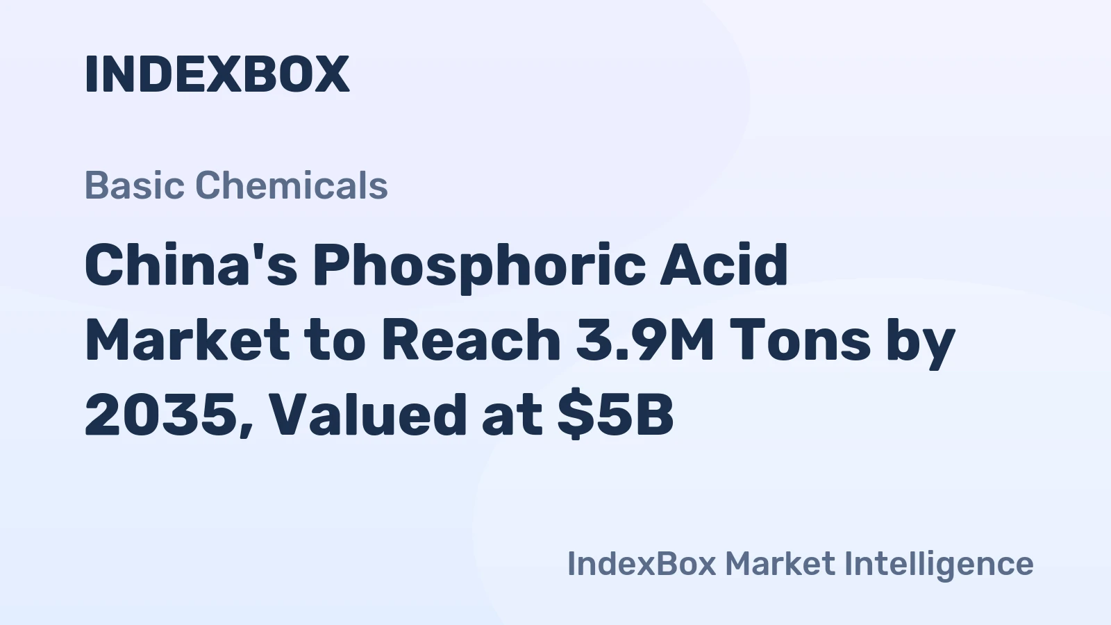 China's Phosphoric Acid Market to Reach 3.9M Tons by 2035, Valued at $5B