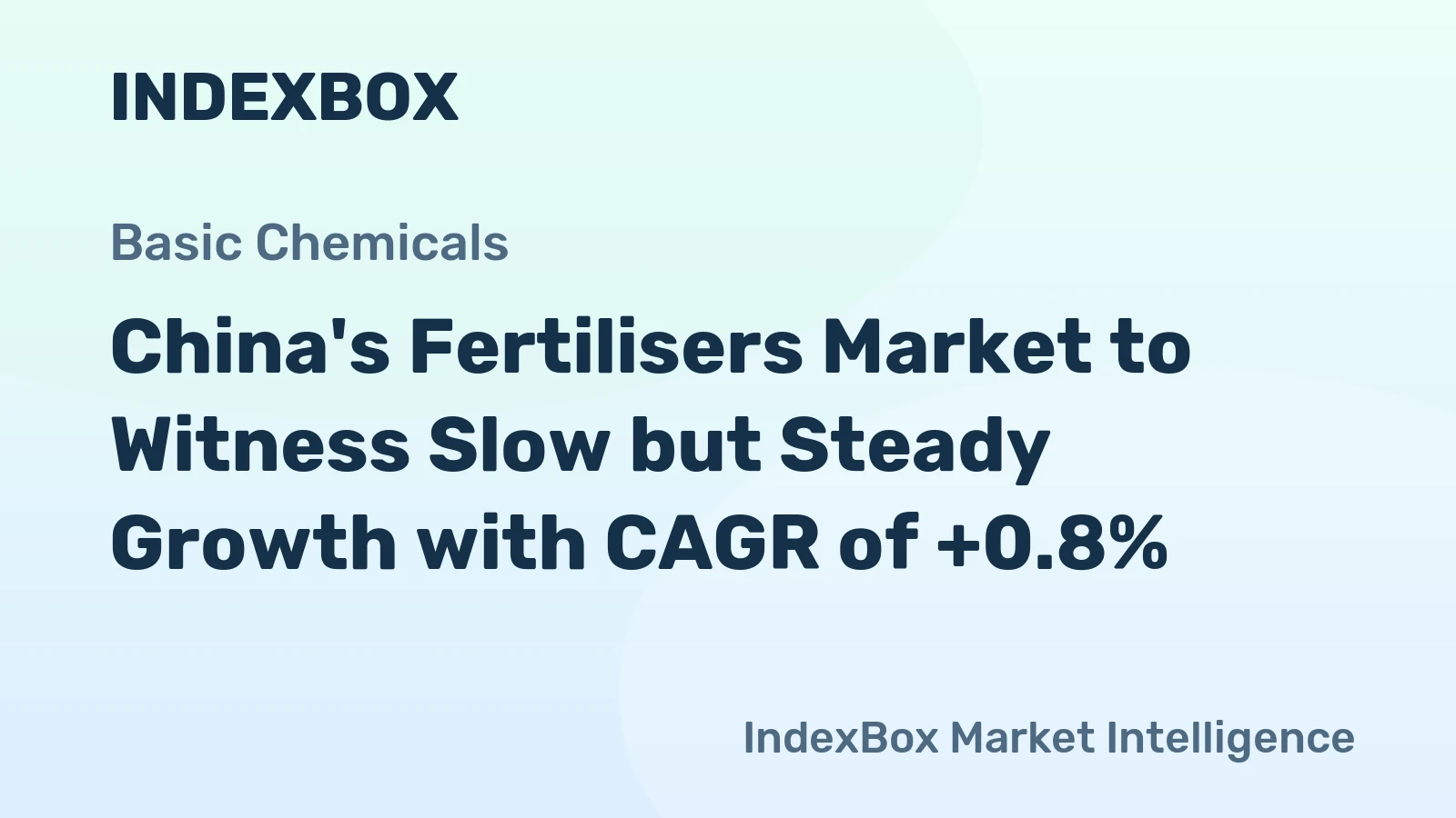 China's Fertilisers Market to Witness Slow but Steady Growth with CAGR of +0.8%