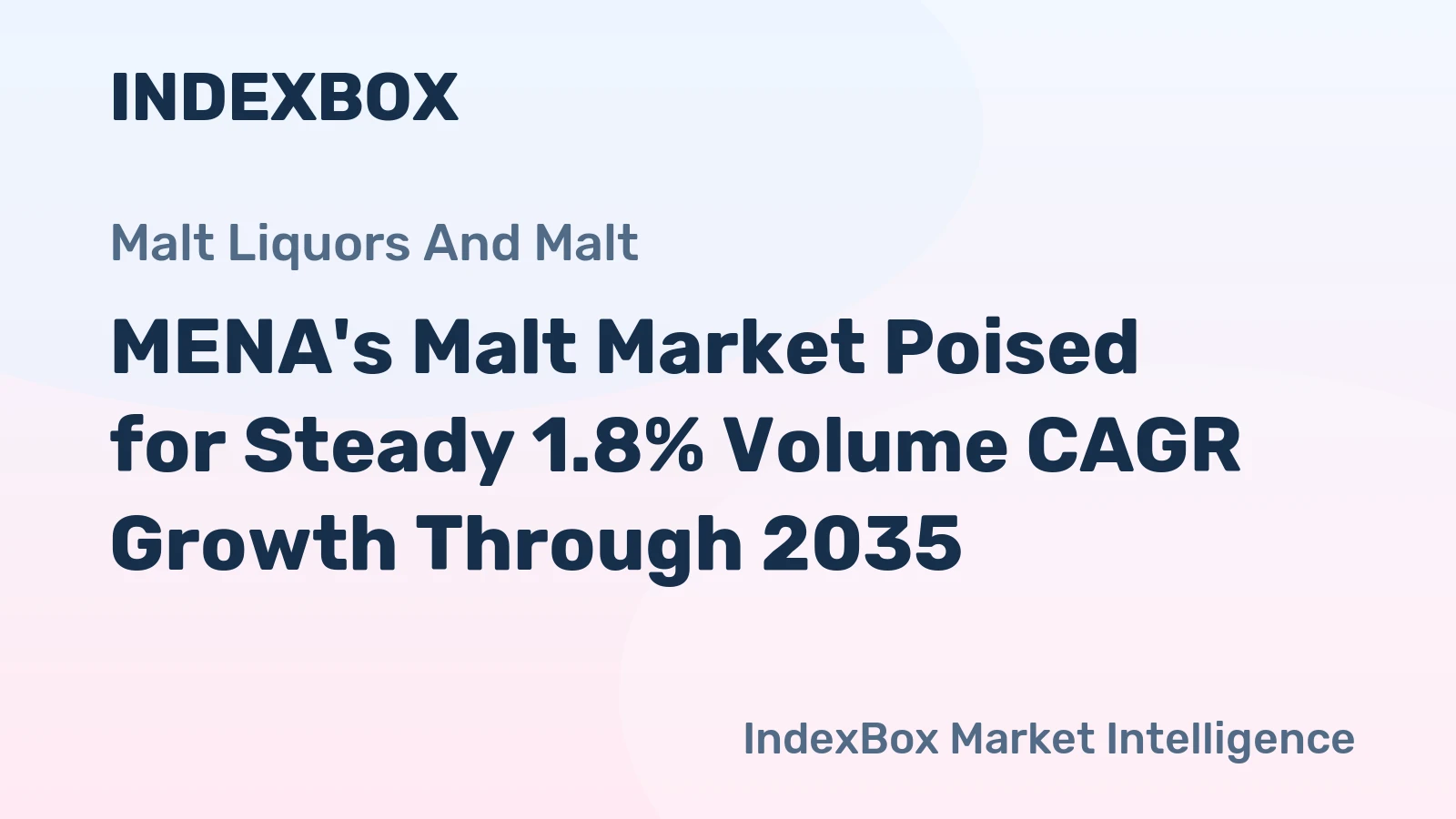 MENA's Malt Market Poised for Steady 1.8% Volume CAGR Growth Through 2035