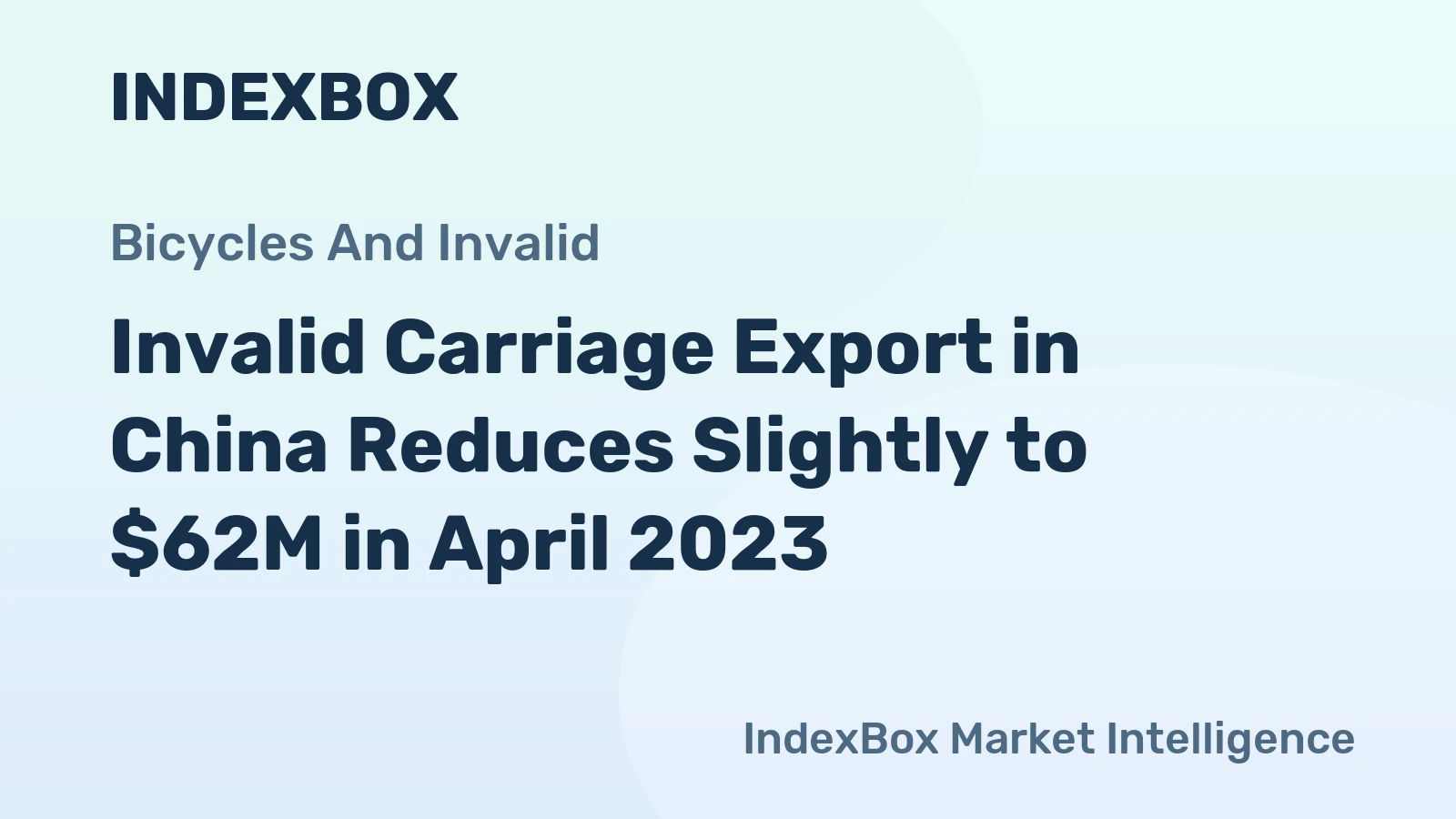 Invalid Carriage Export in China Reduces Slightly to $62M in April 2023