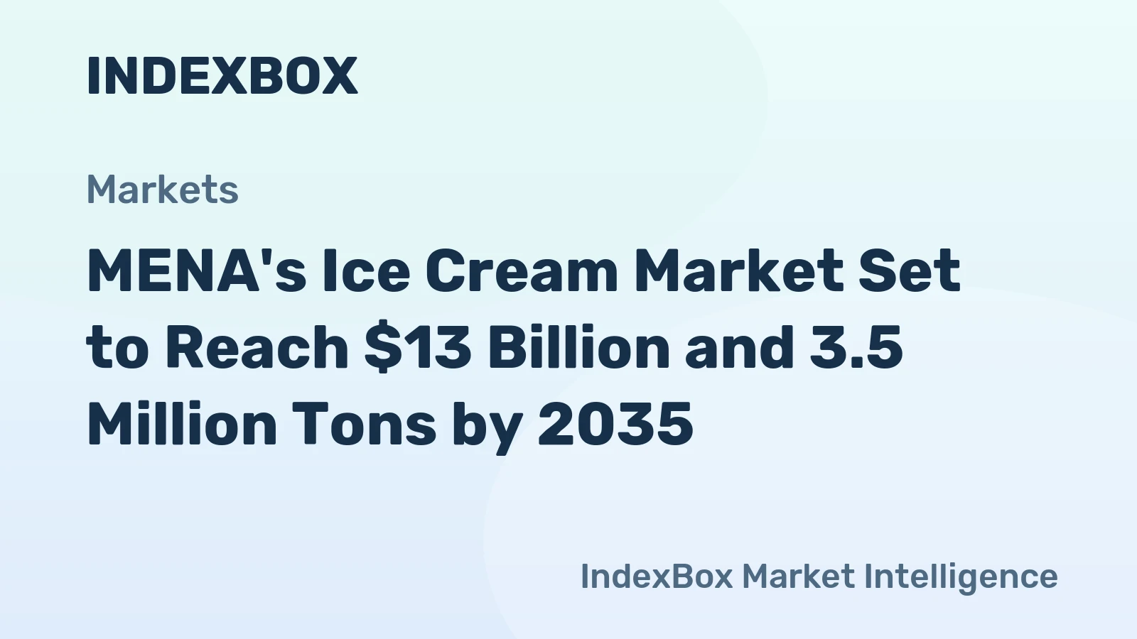 MENA's Ice Cream Market Set to Reach $13 Billion and 3.5 Million Tons by 2035