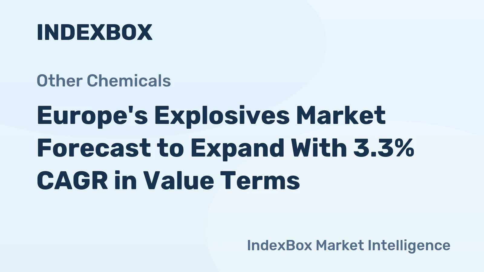 Europe's Explosives Market Forecast to Expand With 3.3% CAGR in Value Terms
