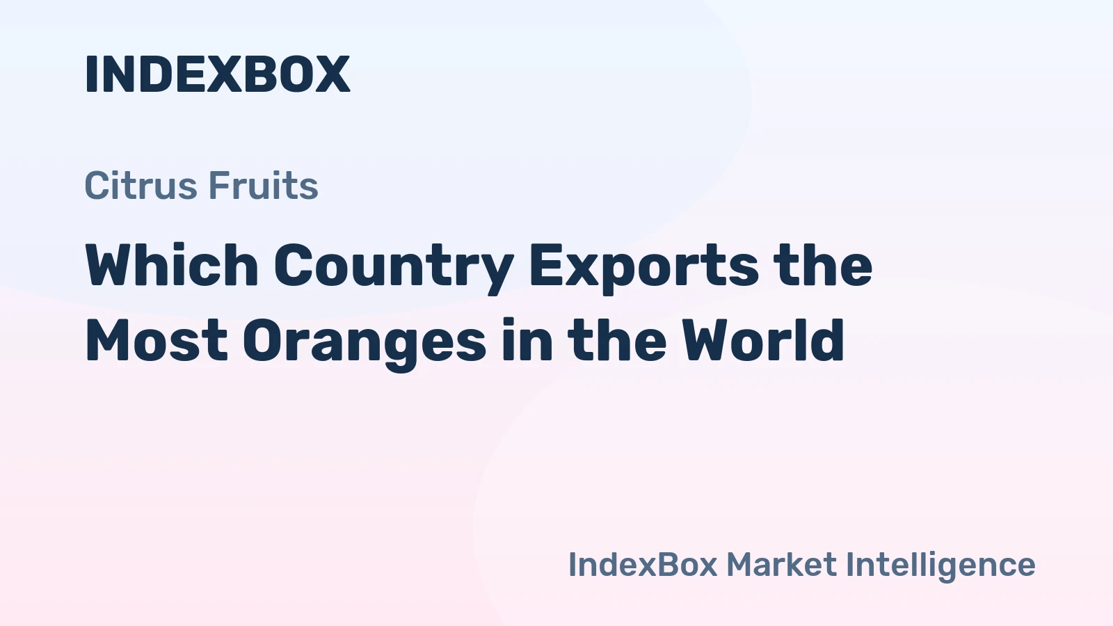 Which Country Exports the Most Oranges in the World?