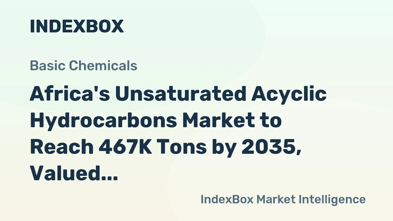 Africa's Unsaturated Acyclic Hydrocarbons Market to Reach 467K Tons by 2035, Valued at $966M