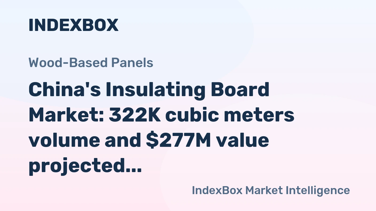 China's Insulating Board Market: 322K cubic meters volume and $277M value projected by 2035