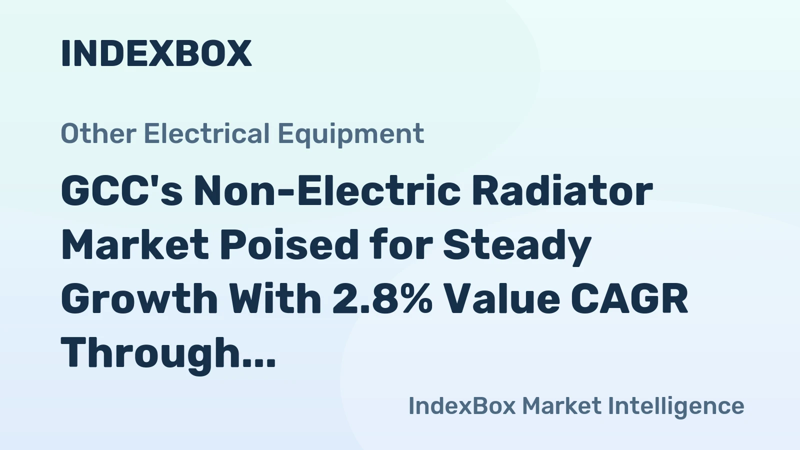 GCC's Non-Electric Radiator Market Poised for Steady Growth With 2.8% Value CAGR Through 2035