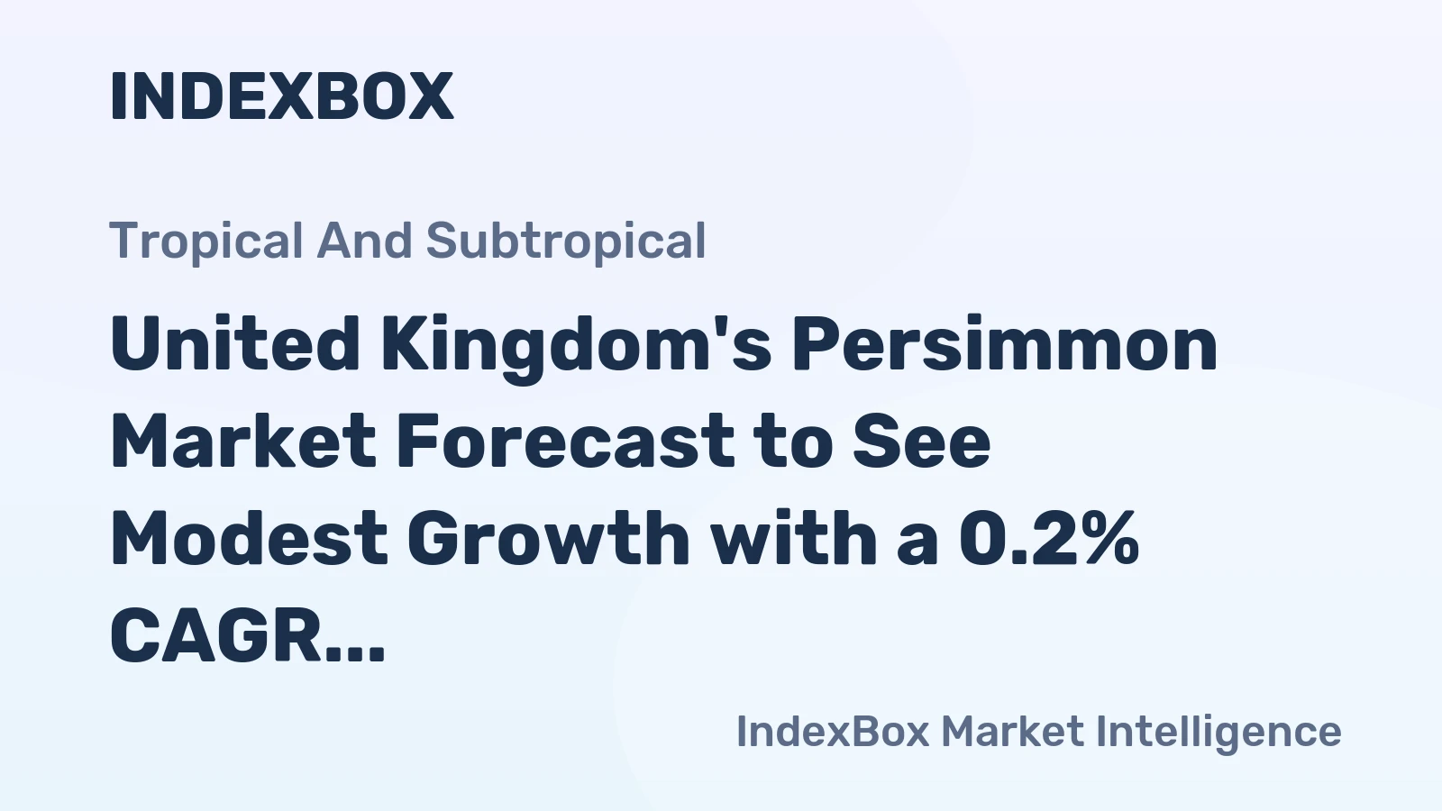 United Kingdom's Persimmon Market Forecast to See Modest Growth with a 0.2% CAGR in Volume