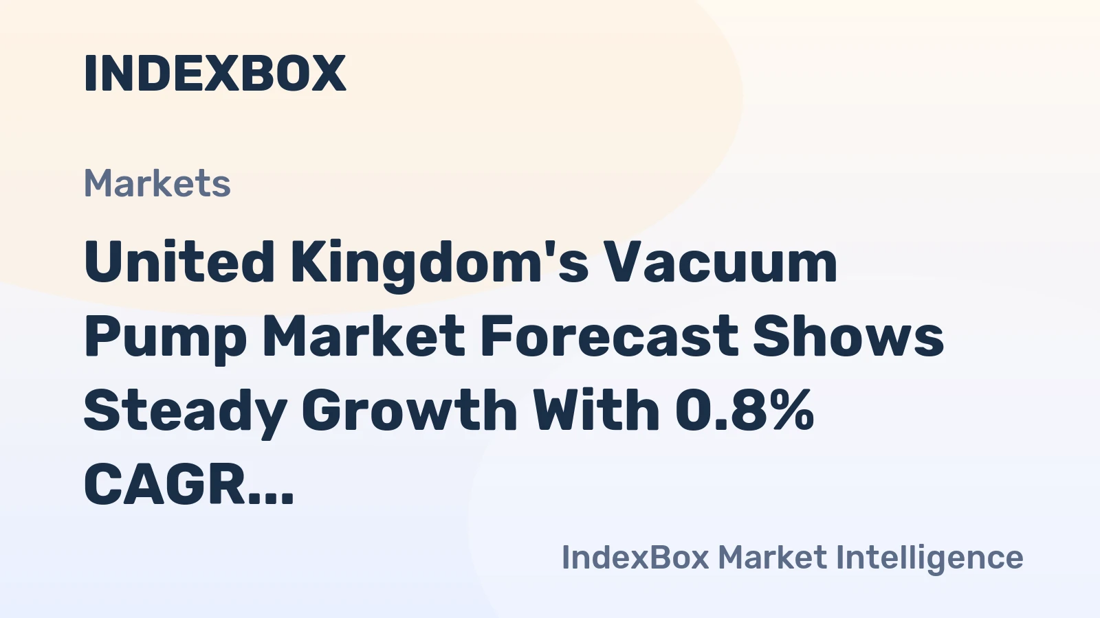 United Kingdom's Vacuum Pump Market Forecast Shows Steady Growth With 0.8% CAGR Through 2035