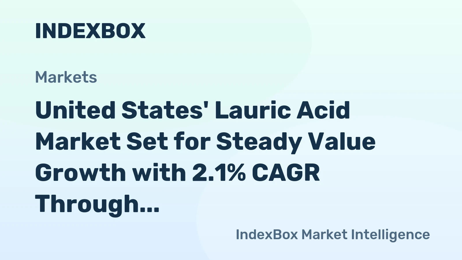 United States' Lauric Acid Market Set for Steady Value Growth with 2.1% CAGR Through 2035