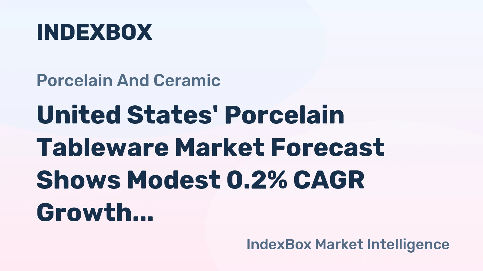 United States' Porcelain Tableware Market Forecast Shows Modest 0.2% CAGR Growth Through 2035