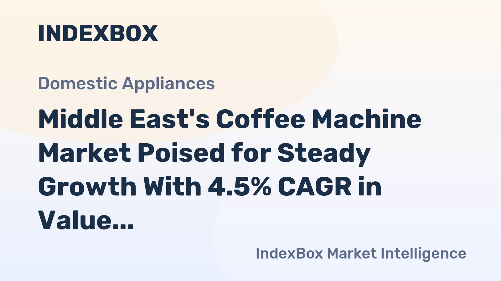 Middle East's Coffee Machine Market Poised for Steady Growth With 4.5% CAGR in Value Through 2035