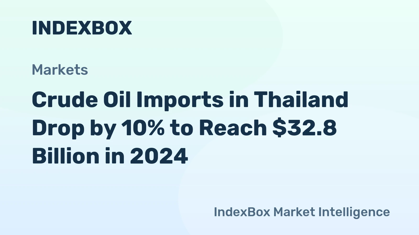 Crude Oil Imports in Thailand Drop by 10% to Reach $32.8 Billion in 2024