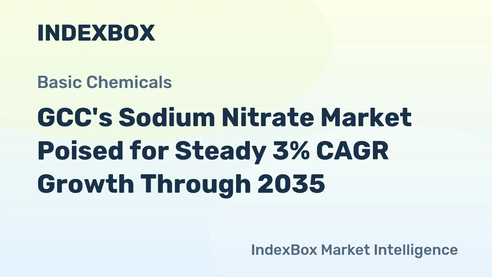 GCC's Sodium Nitrate Market Poised for Steady 3% CAGR Growth Through 2035