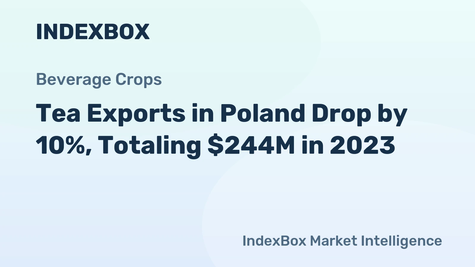 Tea Exports in Poland Drop by 10%, Totaling $244M in 2023
