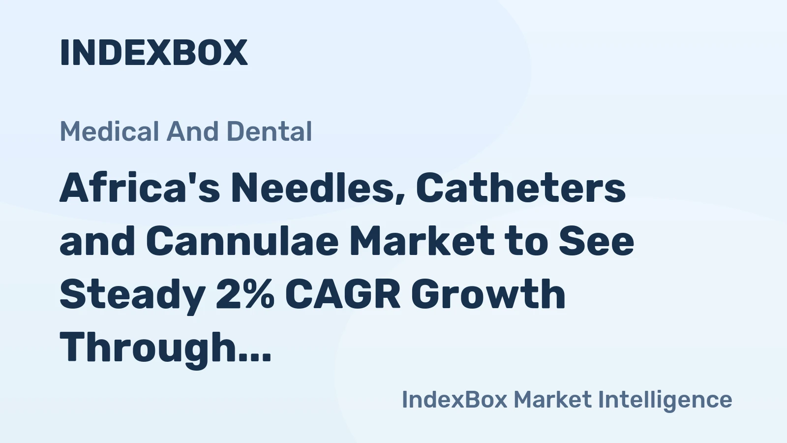 Africa's Needles, Catheters and Cannulae Market to See Steady 2% CAGR Growth Through 2035