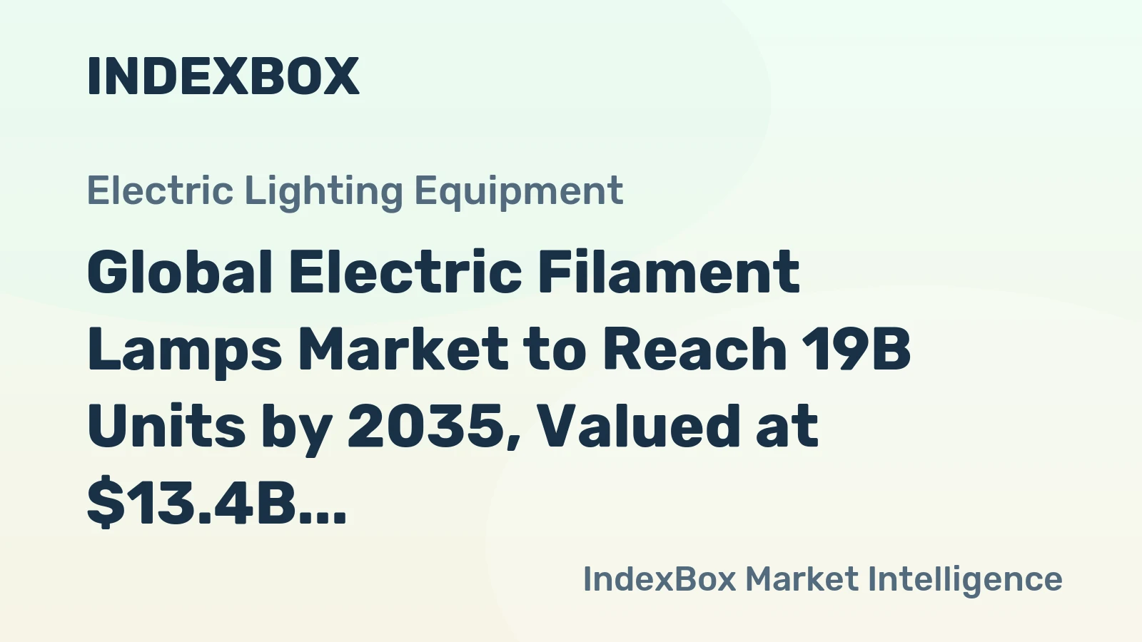 Global Electric Filament Lamps Market to Reach 19B Units by 2035, Valued at $13.4B