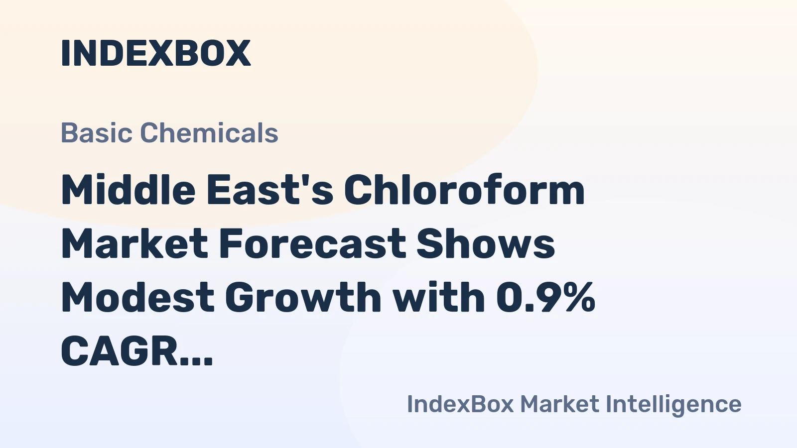 Middle East's Chloroform Market Forecast Shows Modest Growth with 0.9% CAGR Through 2035