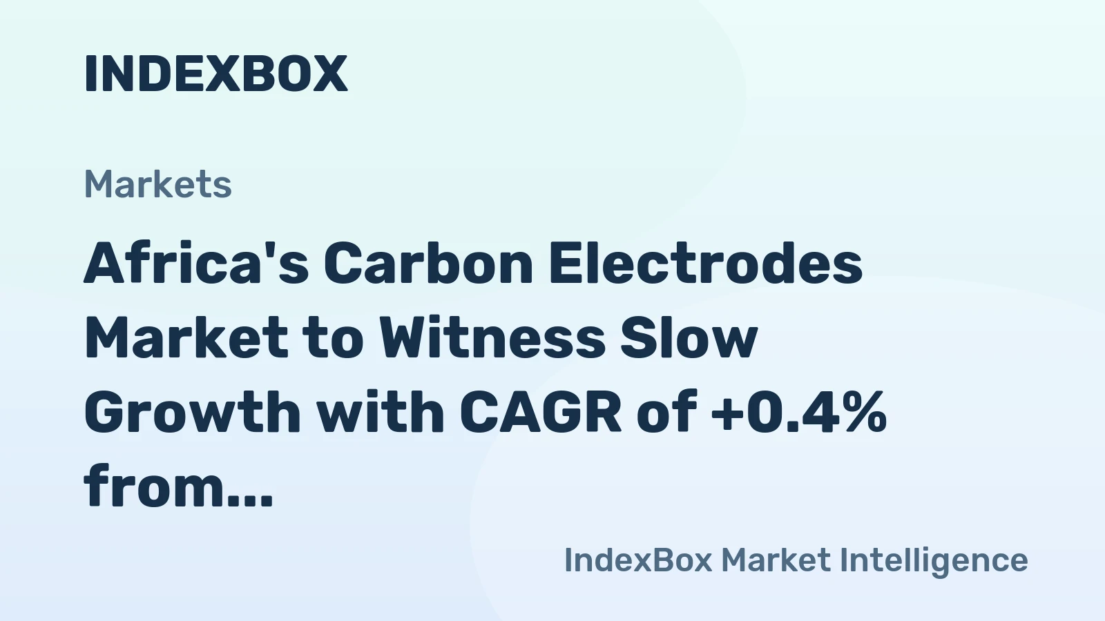Africa's Carbon Electrodes Market to Witness Slow Growth with CAGR of +0.4% from 2024 to 2035