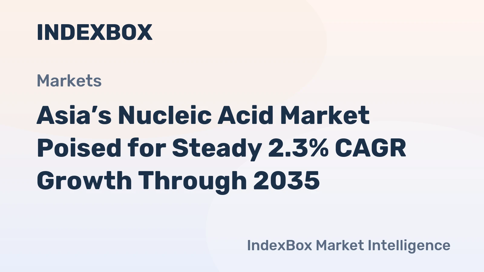 Asia’s Nucleic Acid Market Poised for Steady 2.3% CAGR Growth Through 2035