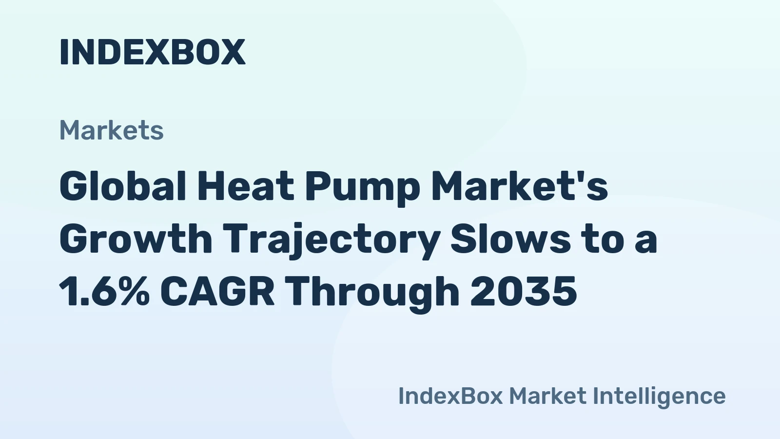 Global Heat Pump Market's Growth Trajectory Slows to a 1.6% CAGR Through 2035