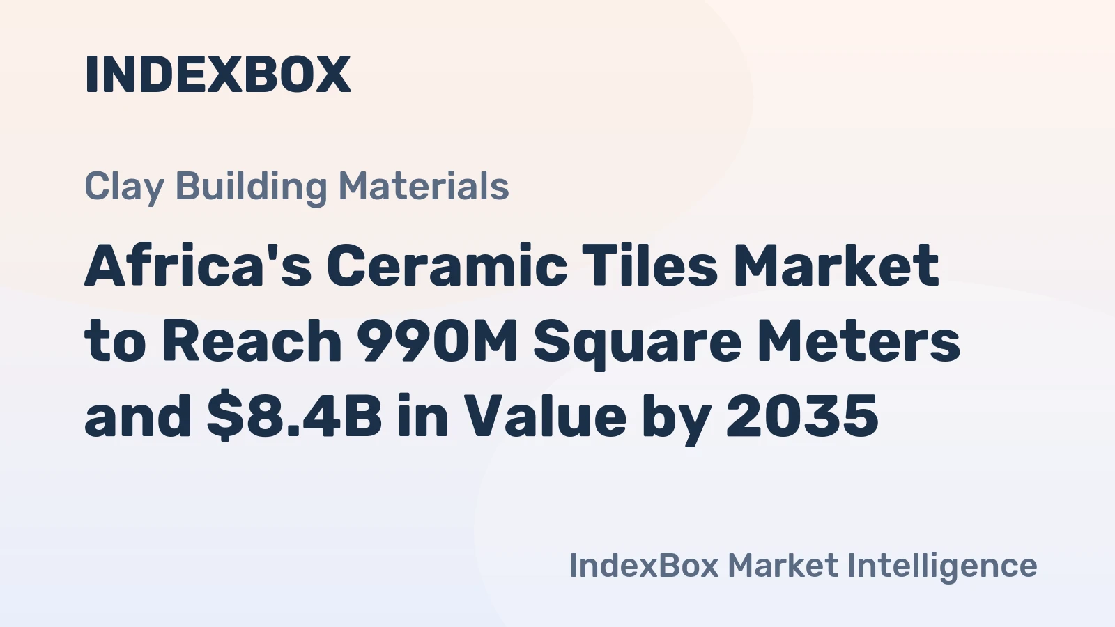 Africa's Ceramic Tiles Market to Reach 990M Square Meters and $8.4B in Value by 2035