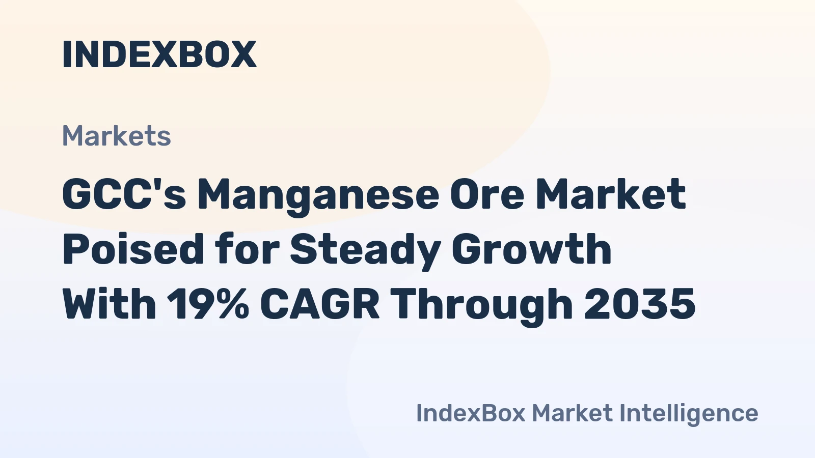 GCC's Manganese Ore Market Poised for Steady Growth With 19% CAGR Through 2035