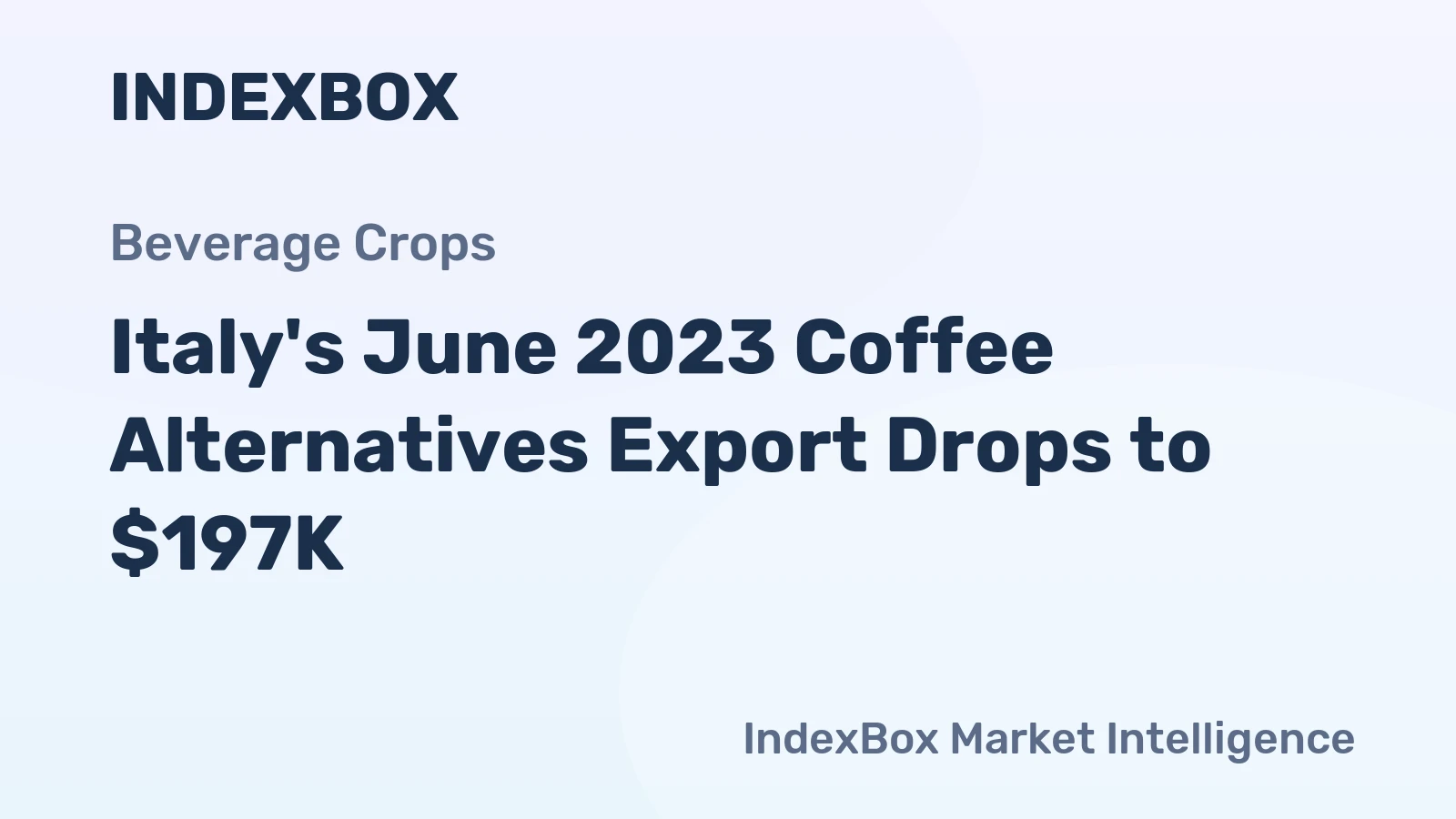 Italy's June 2023 Coffee Alternatives Export Drops to $197K
