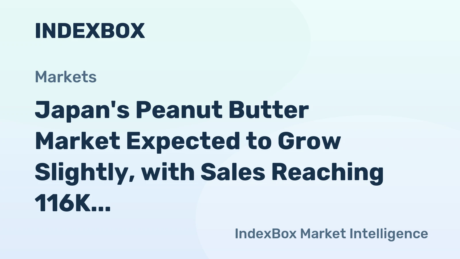 Japan's Peanut Butter Market Expected to Grow Slightly, with Sales Reaching 116K Tons and $995 Million by 2035