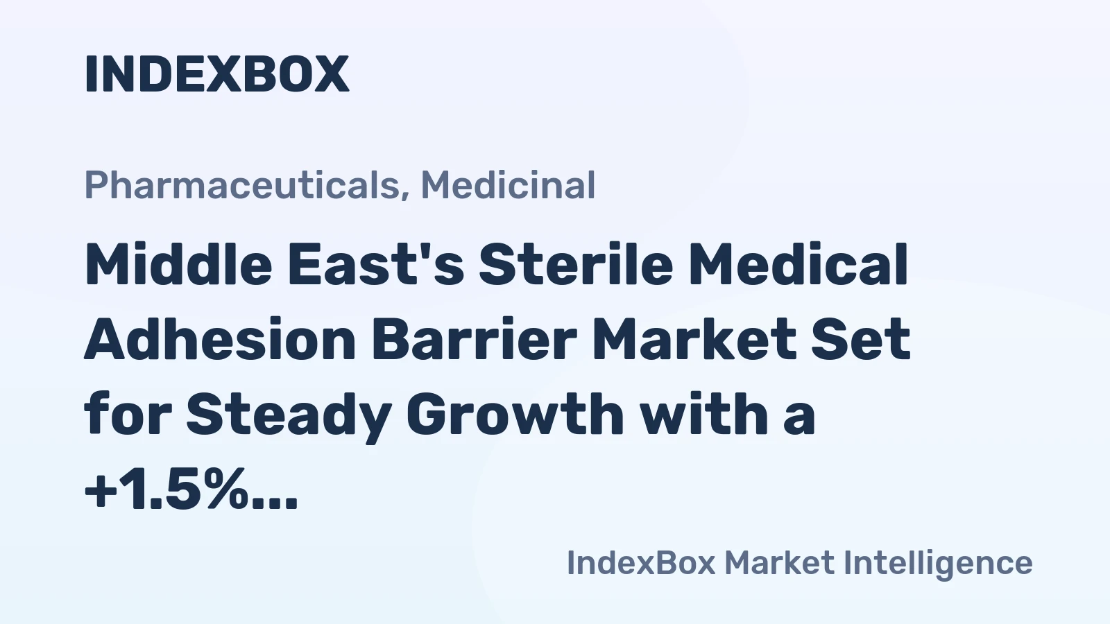 Middle East's Sterile Medical Adhesion Barrier Market Set for Steady Growth with a +1.5% CAGR in Value
