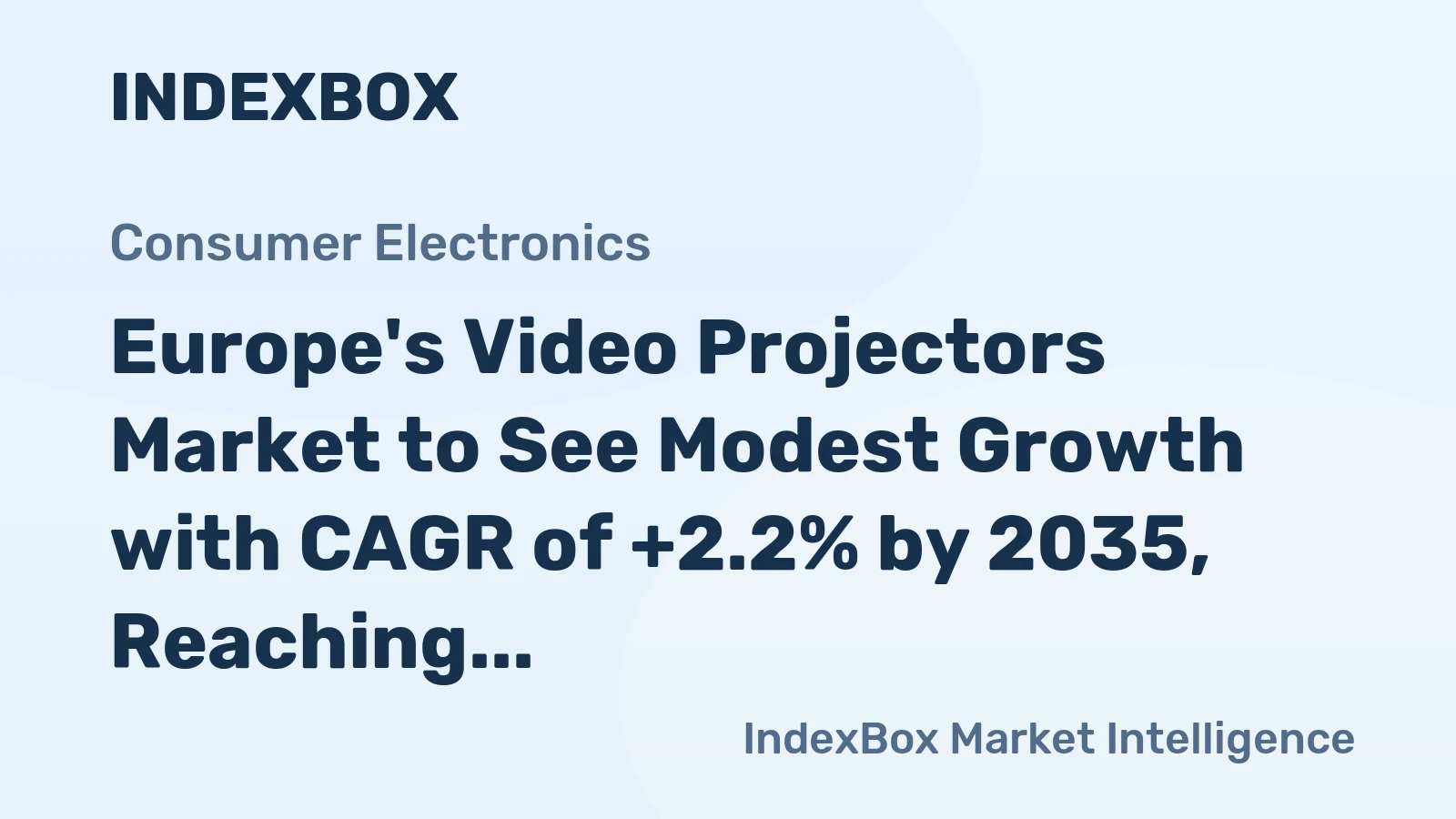 Europe's Video Projectors Market to See Modest Growth with CAGR of +2.2% by 2035, Reaching $110.2B in Value