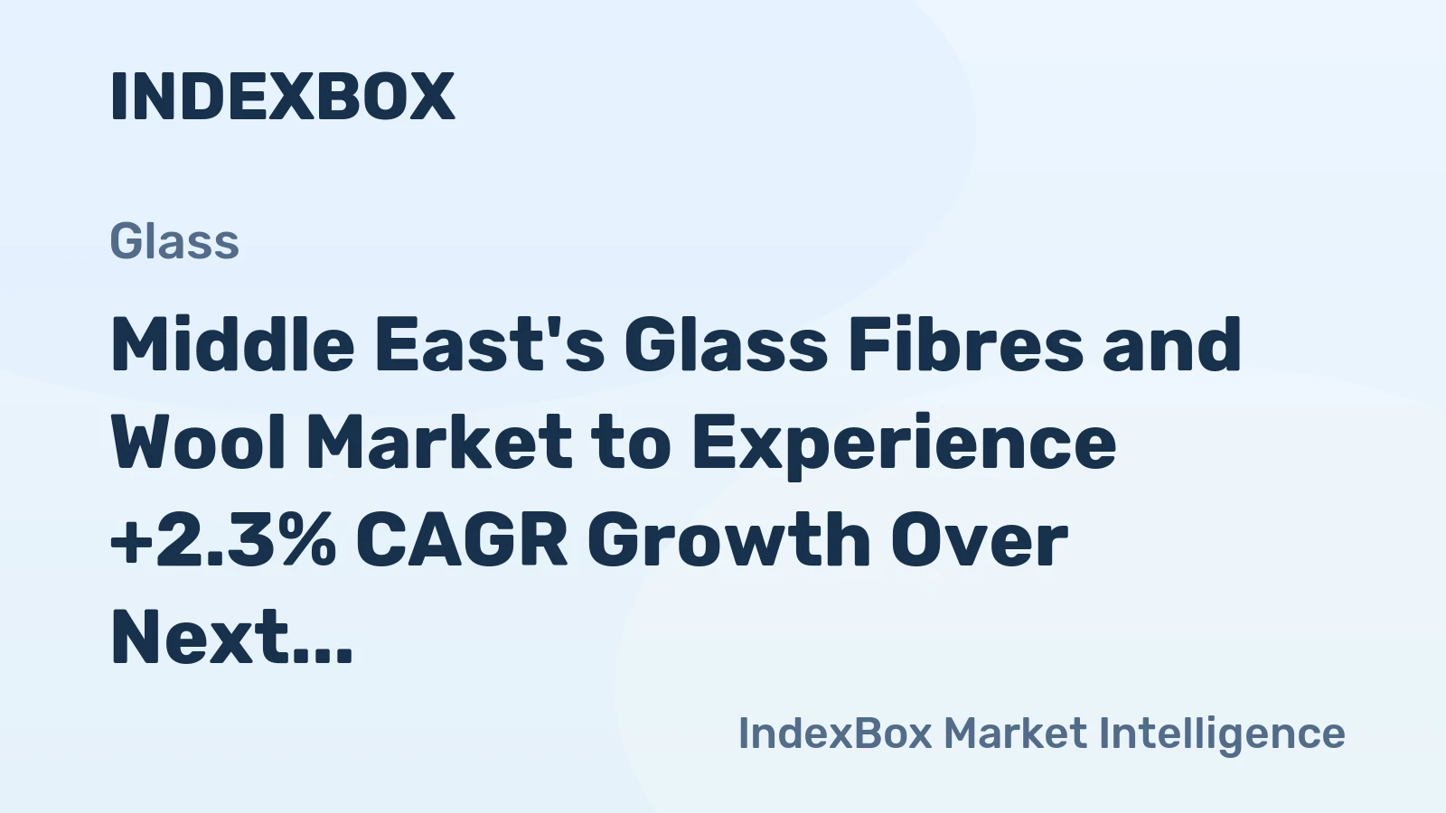 Middle East's Glass Fibres and Wool Market to Experience +2.3% CAGR Growth Over Next Decade